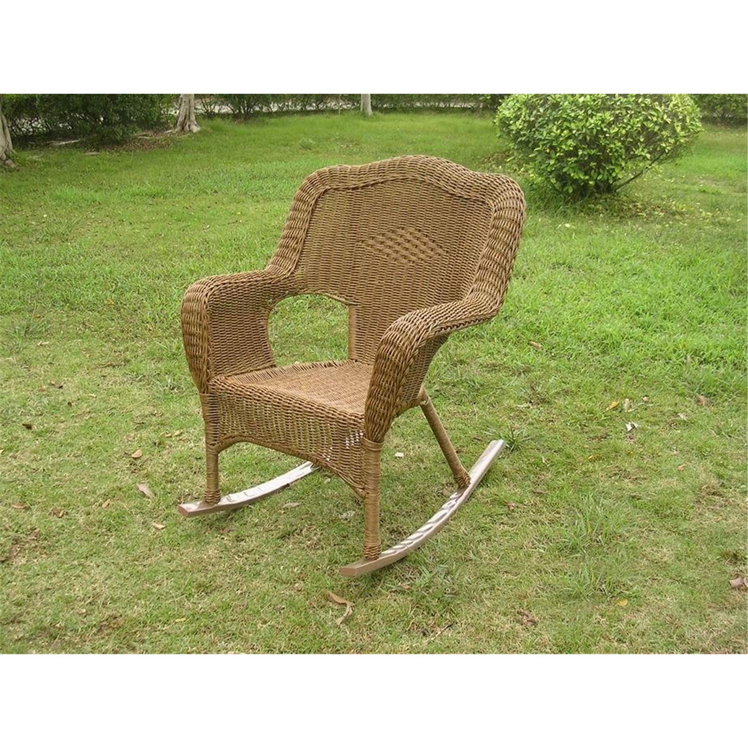 International Caravan Furniture Piece Resin Wicker Camel Back Rocking ...