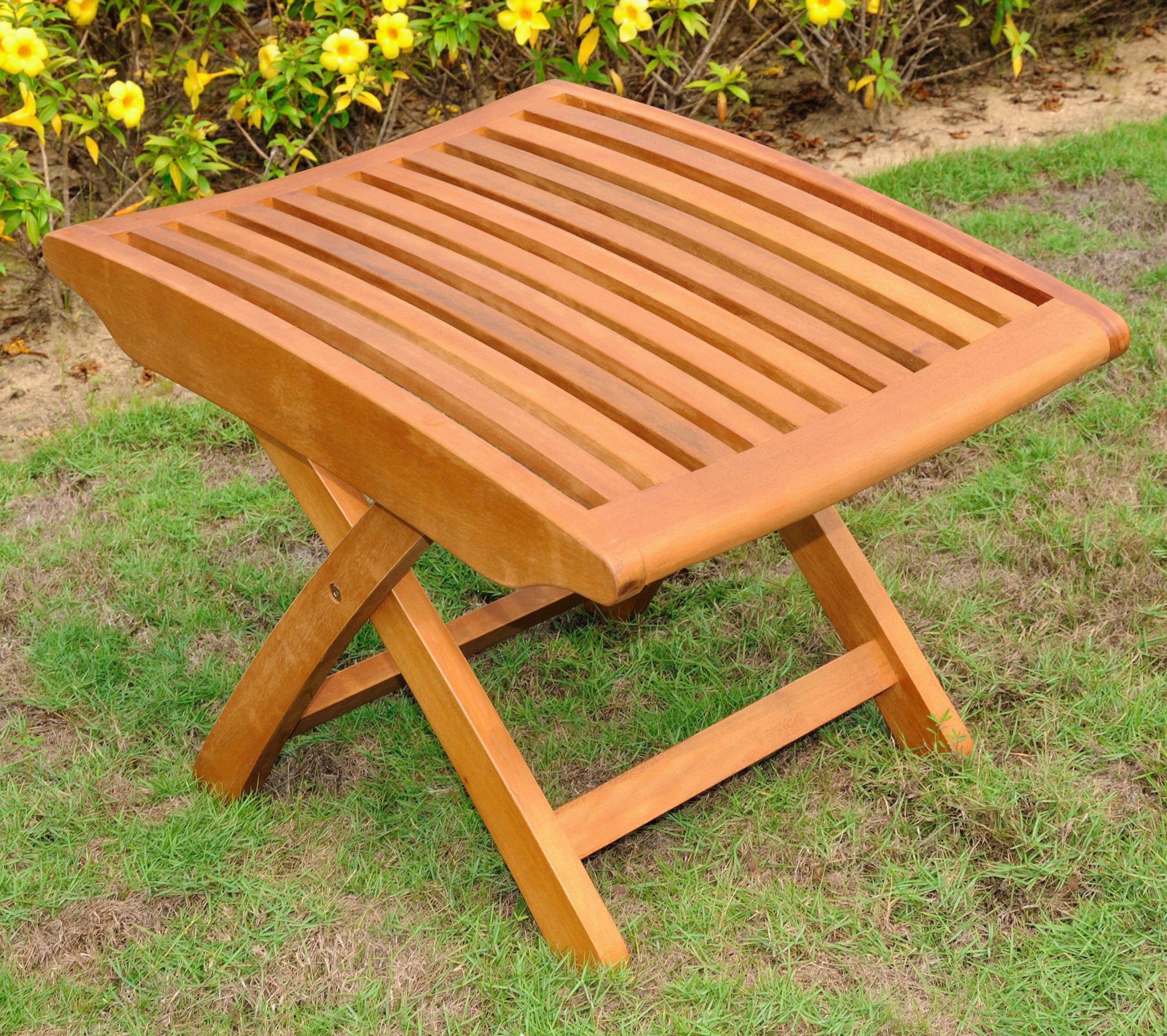 International Caravan Balau Wood Patio Folding Foot Rest– KARTiT
